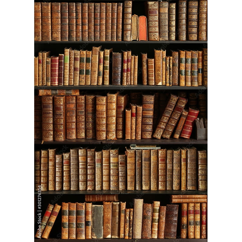 Vintage Bookshelf Book Library Photography Backdrops Portrait Photo ...