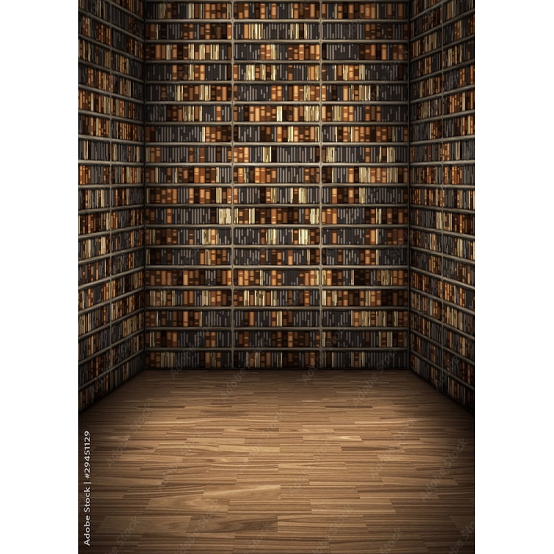 Vintage Bookshelf Book Library Photography Backdrops Portrait Photo ...