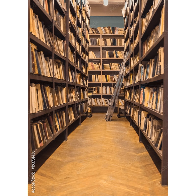 Vintage Bookshelf Book Library Photography Backdrops Portrait Photo ...