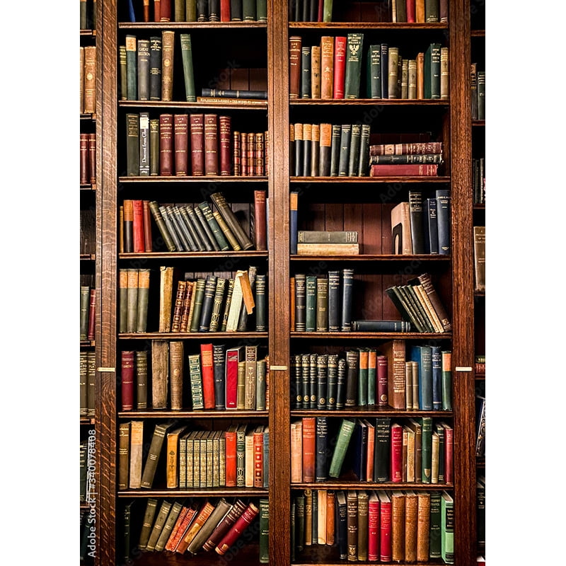 Vintage Bookshelf Book Library Photography Backdrops Portrait Photo ...