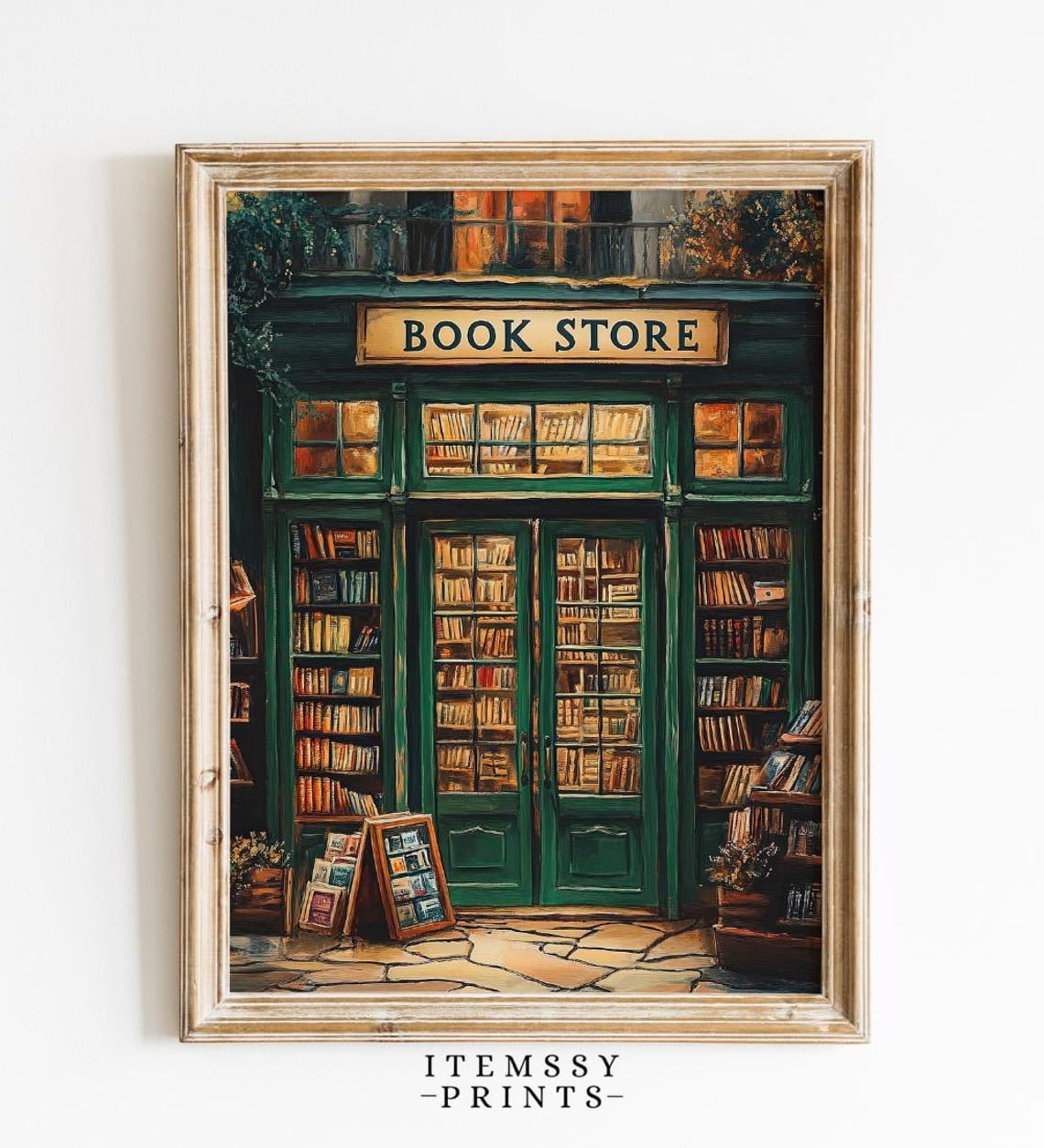 Vintage Bookstore Poster, Dark Academia & Gothic Style, Library Decor ...