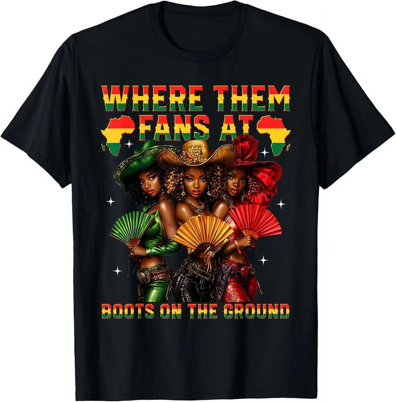 Vintage Boots On The Ground Juneteenth Cow Where Them Fans At T-Shirt ...