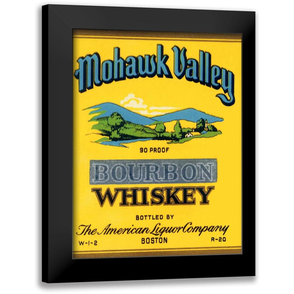 Vintage Booze Labels 12x14 Black Modern Framed Museum Art Print Titled ...