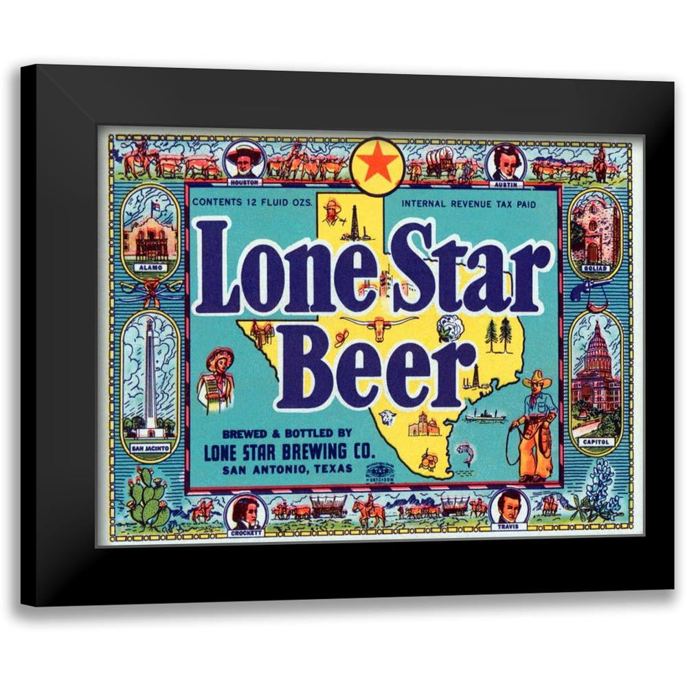 Vintage Booze Labels 14x12 Black Modern Framed Museum Art Print Titled ...