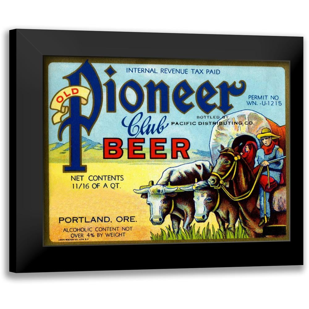 Vintage Booze Labels 14x12 Black Modern Framed Museum Art Print Titled ...