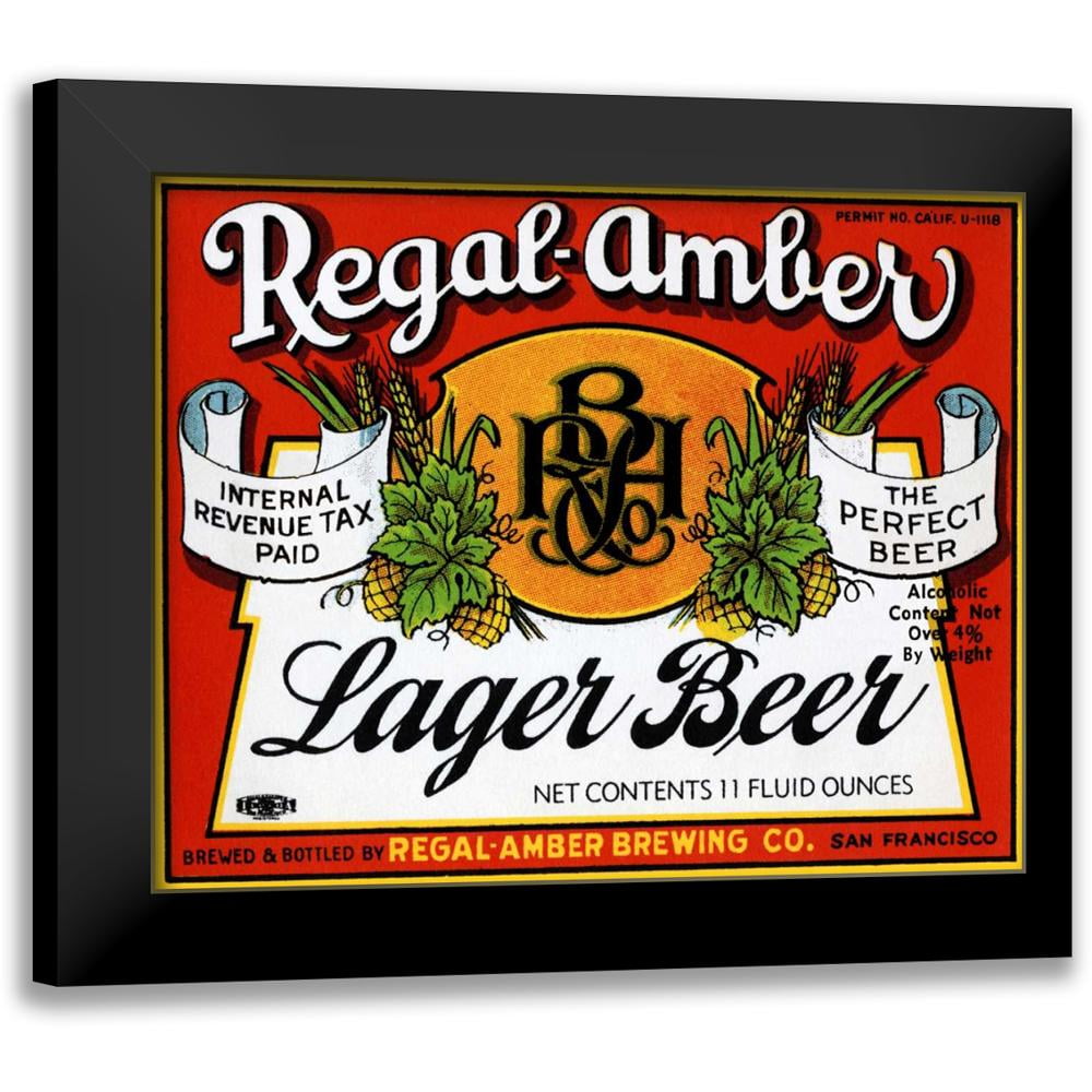 Vintage Booze Labels 14x12 Black Modern Framed Museum Art Print Titled ...