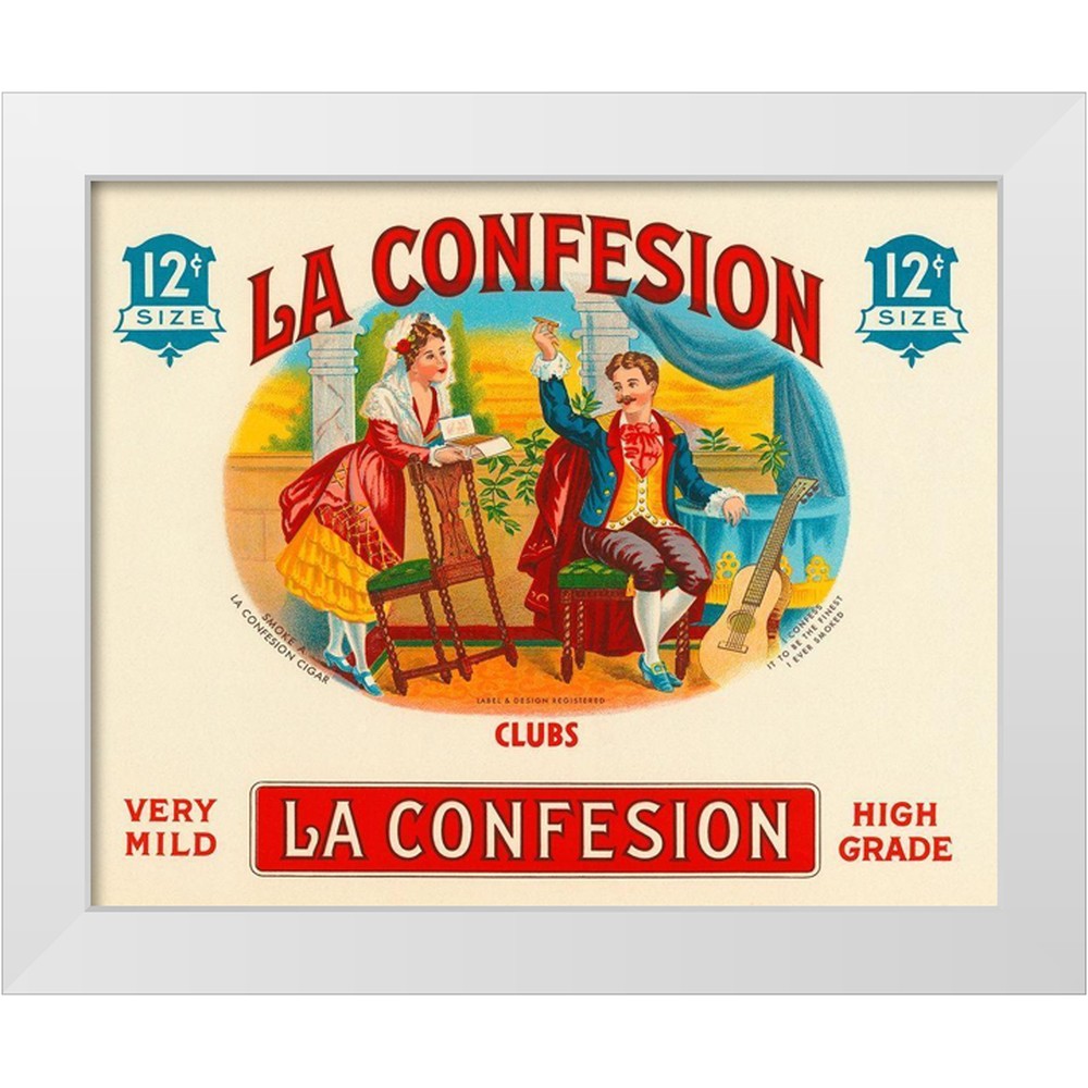 Vintage Booze Labels 14x12 White Modern Wood Framed Museum Art Print ...