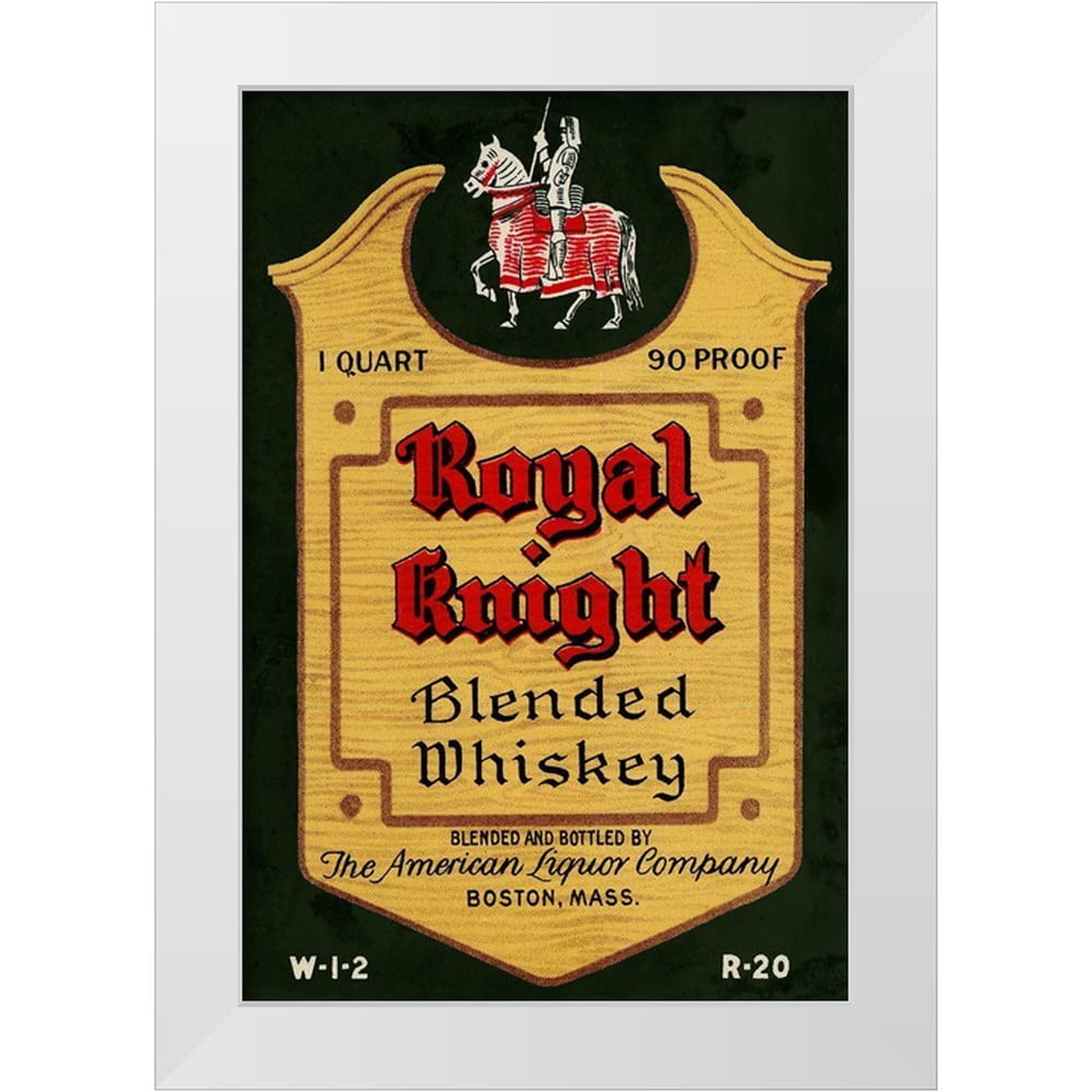 Vintage Booze Labels 17x24 White Modern Wood Framed Museum Art Print ...