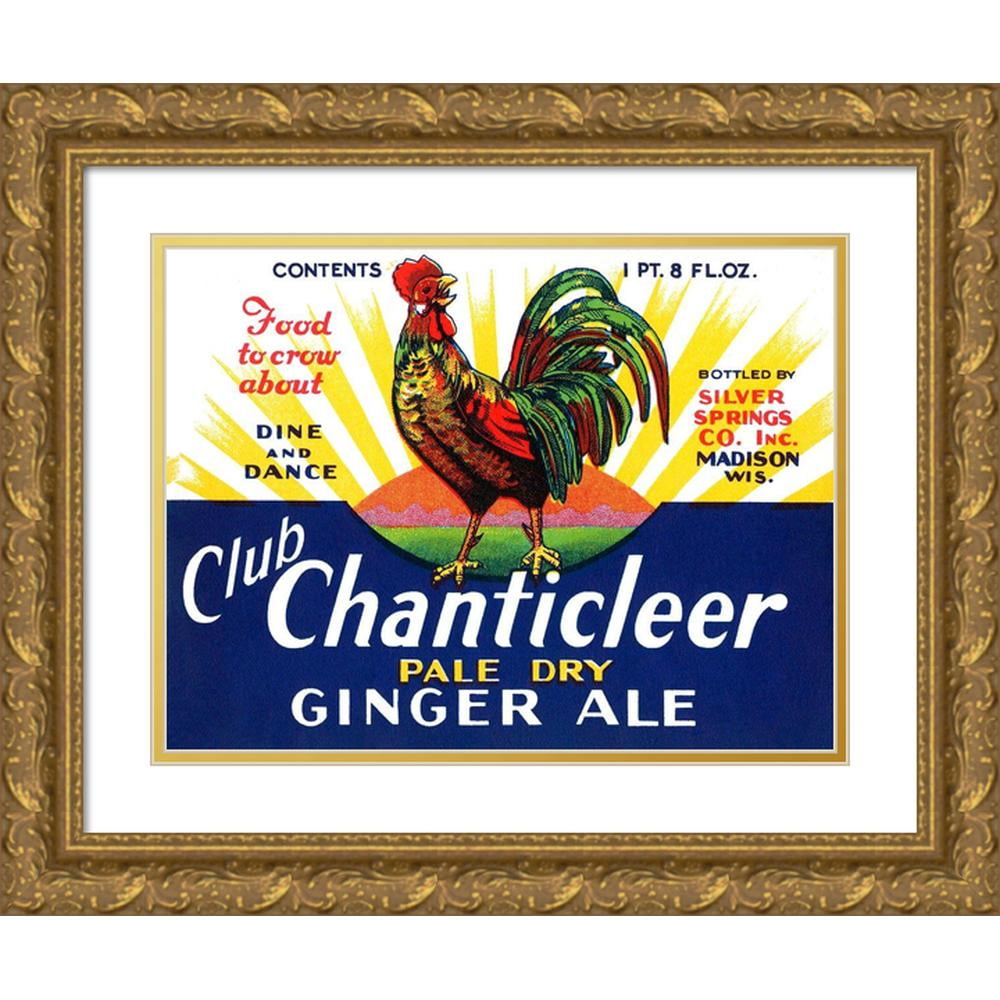 Vintage Booze Labels 18x15 Gold Ornate Wood Framed with Double Matting ...