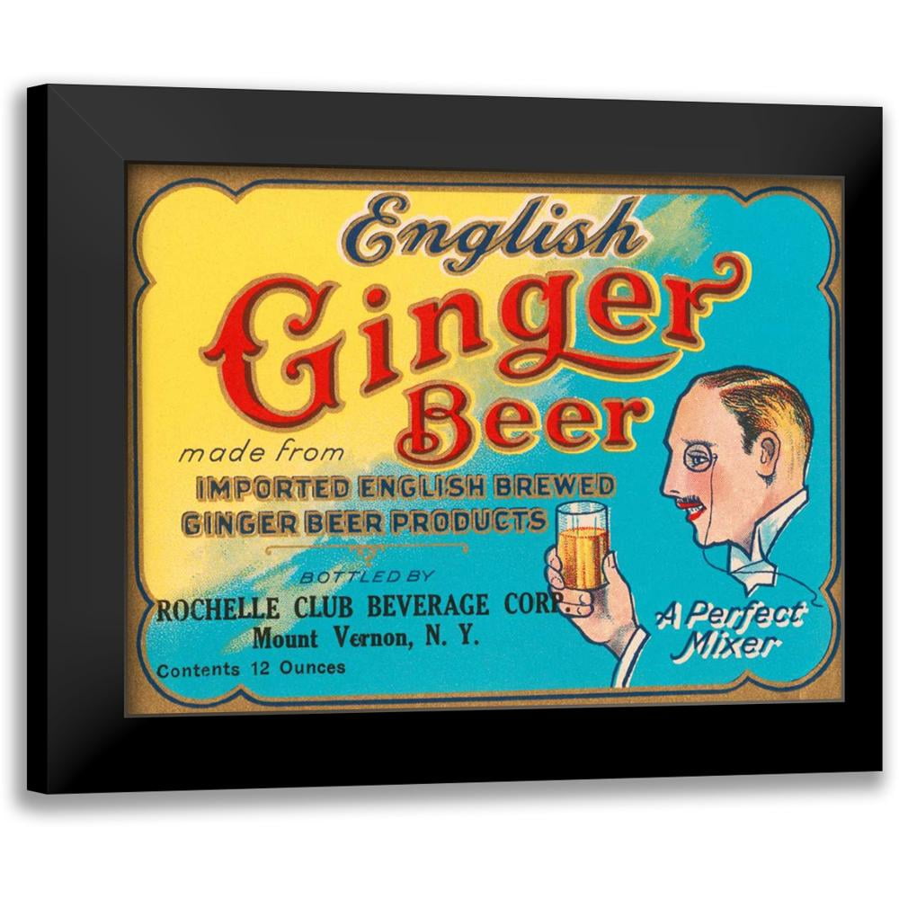 Vintage Booze Labels 24x19 Black Modern Framed Museum Art Print Titled ...