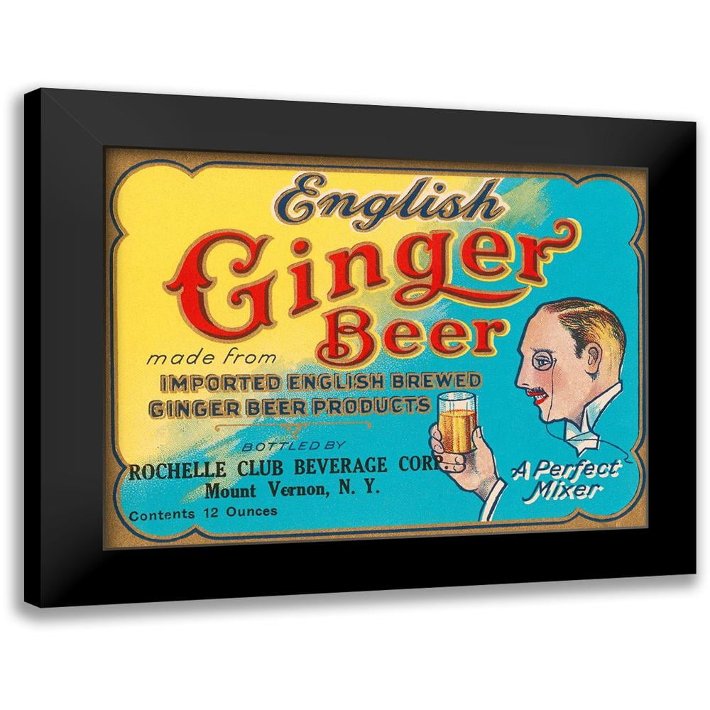 Vintage Booze Labels 24x19 Black Modern Framed Museum Art Print Titled ...