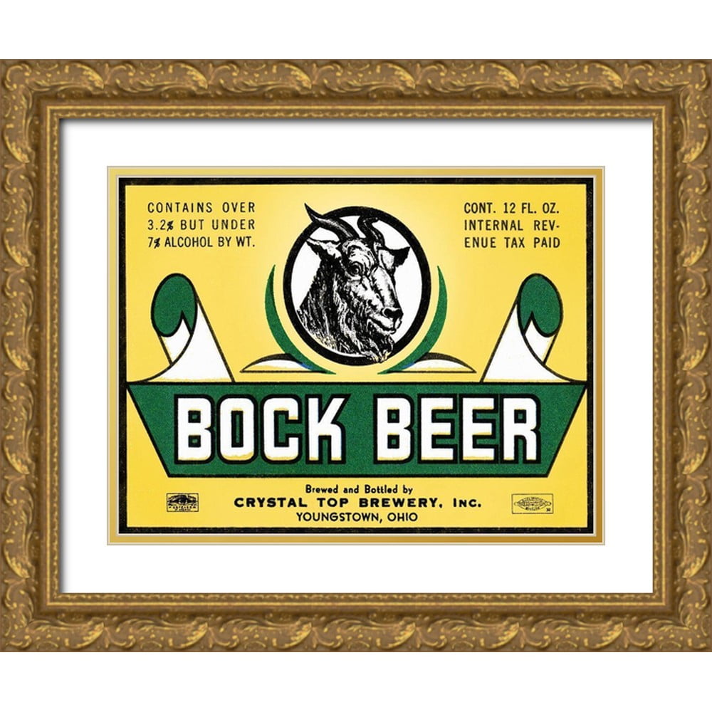 Vintage Booze Labels 24x19 Gold Ornate Wood Framed with Double Matting ...