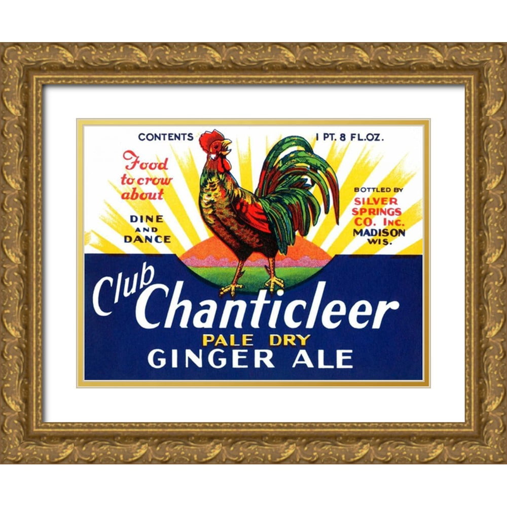 Vintage Booze Labels 24x19 Gold Ornate Wood Framed with Double Matting ...