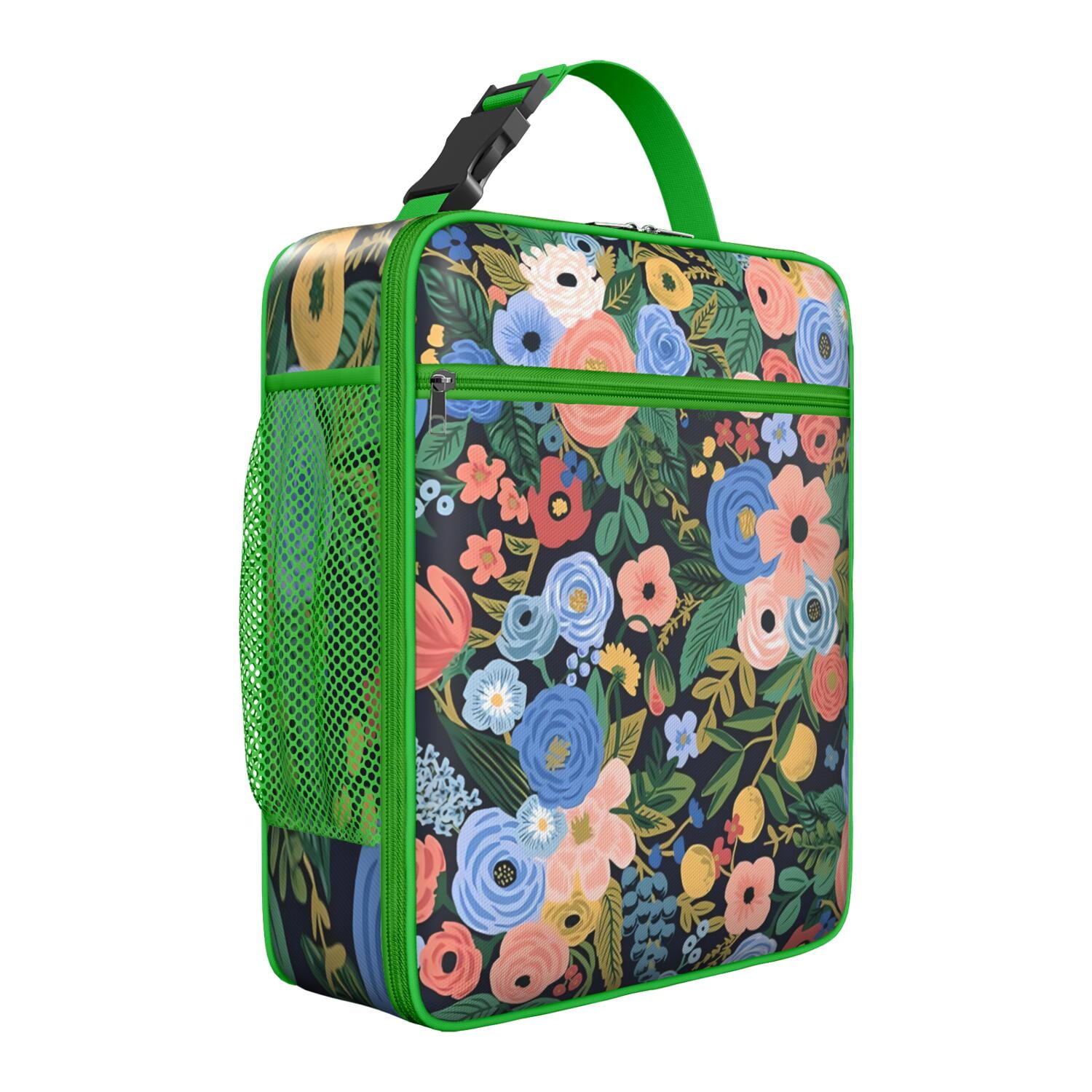 Vintage Botanical Floral Print Insulated Lunch Bag – Watercolor Flower ...