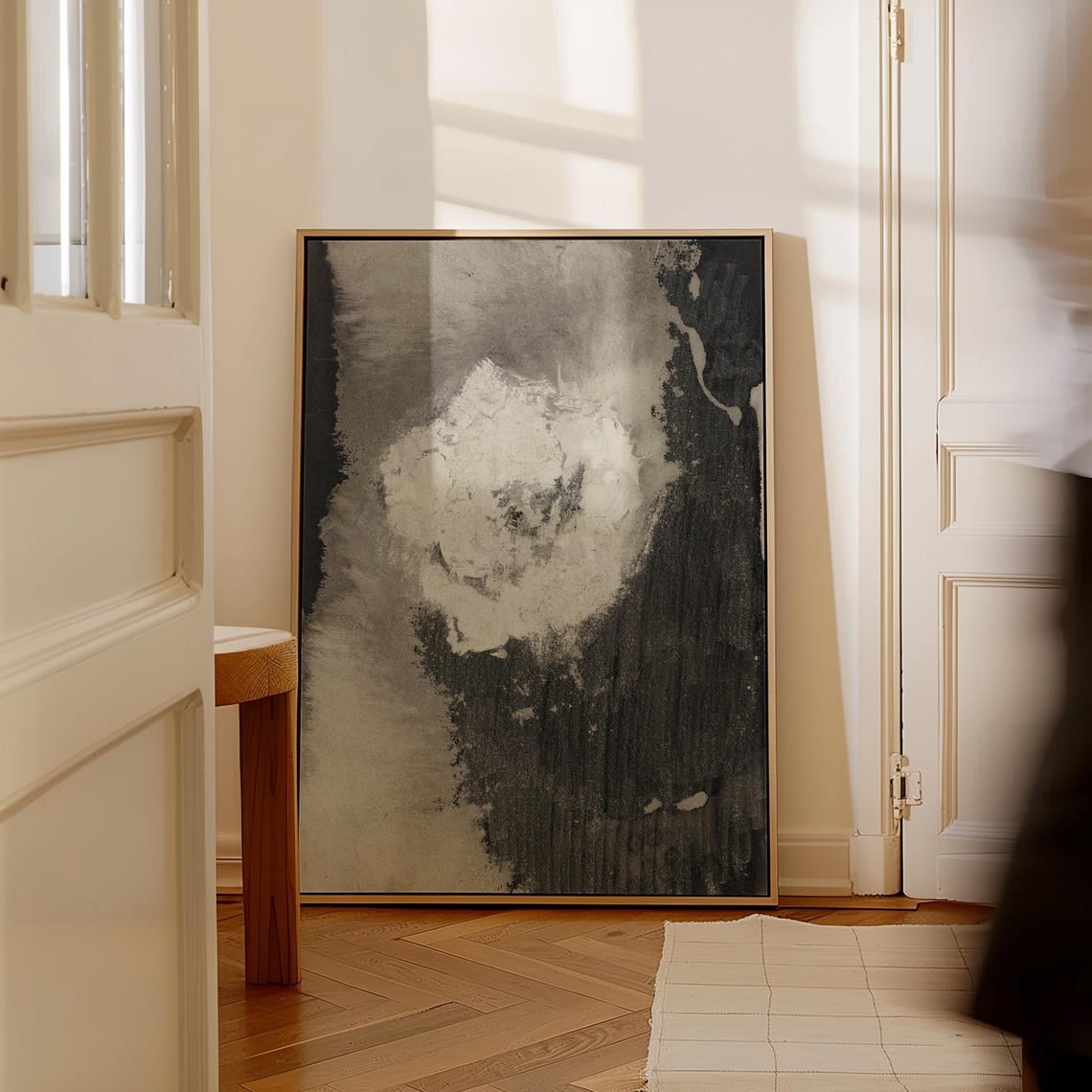 Vintage Botanical Poster Dark Cottagecore Black White Floral Wall Art ...