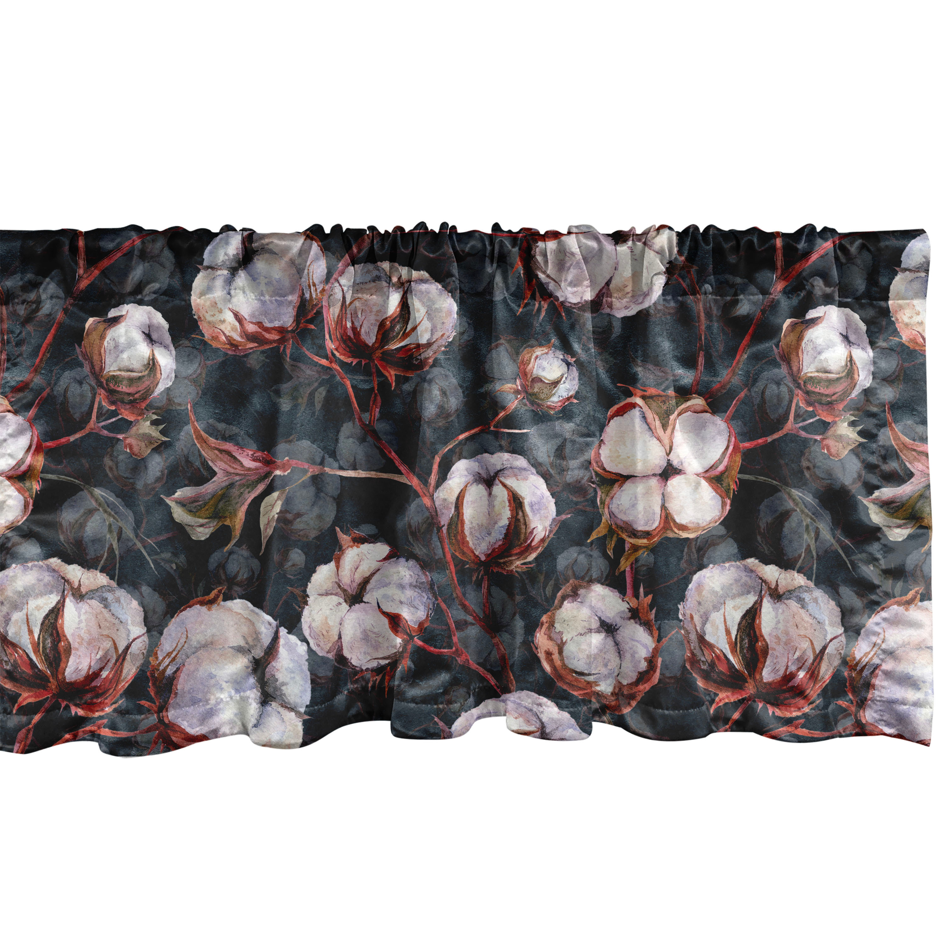 Vintage Botanical Window Valance, Nostalgic Composition of Floral ...
