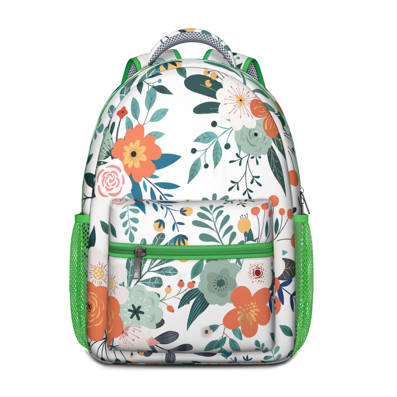 Vintage Botanical and Floral Print Backpack for , Water-Resistant and ...