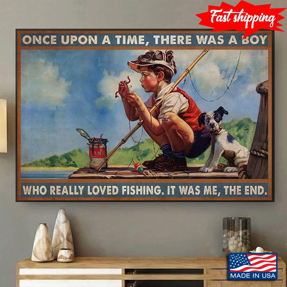 Vintage Boy & Dog Once Upon A Time, There Was A Boy Who Really Loved ...