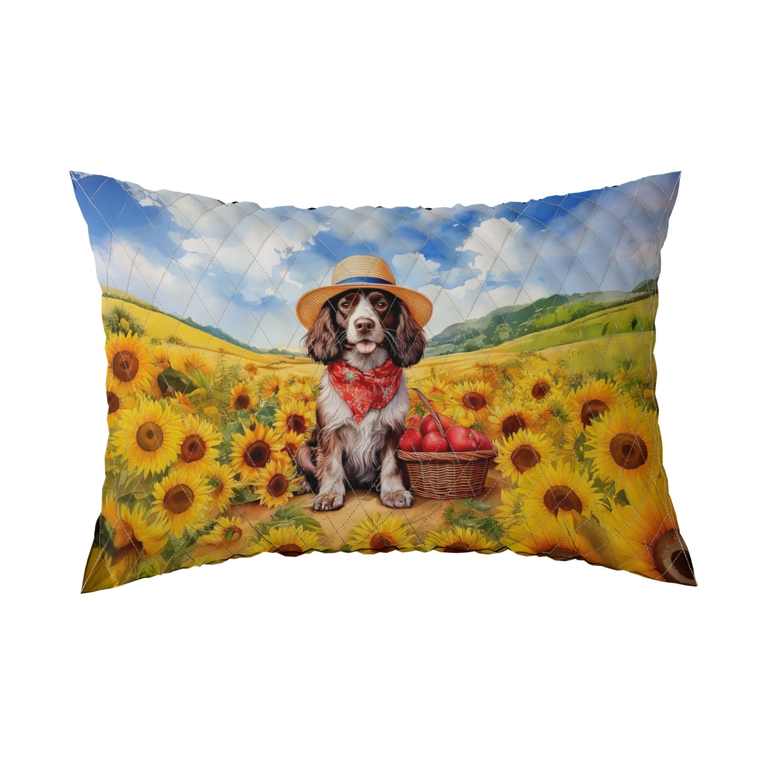 Vintage Boykin Spaniel Says Hello Mother's Day Summer Sunflower Field ...