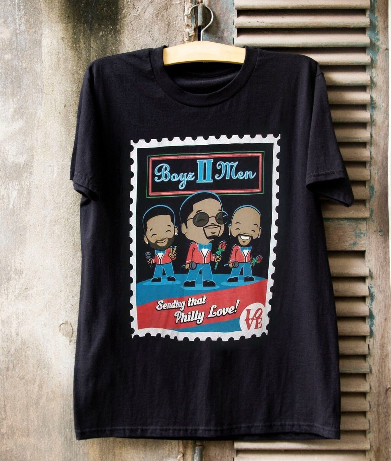 Vintage Boyz II Men Sending Out Philly Love Black All Size Gift Shirt ...
