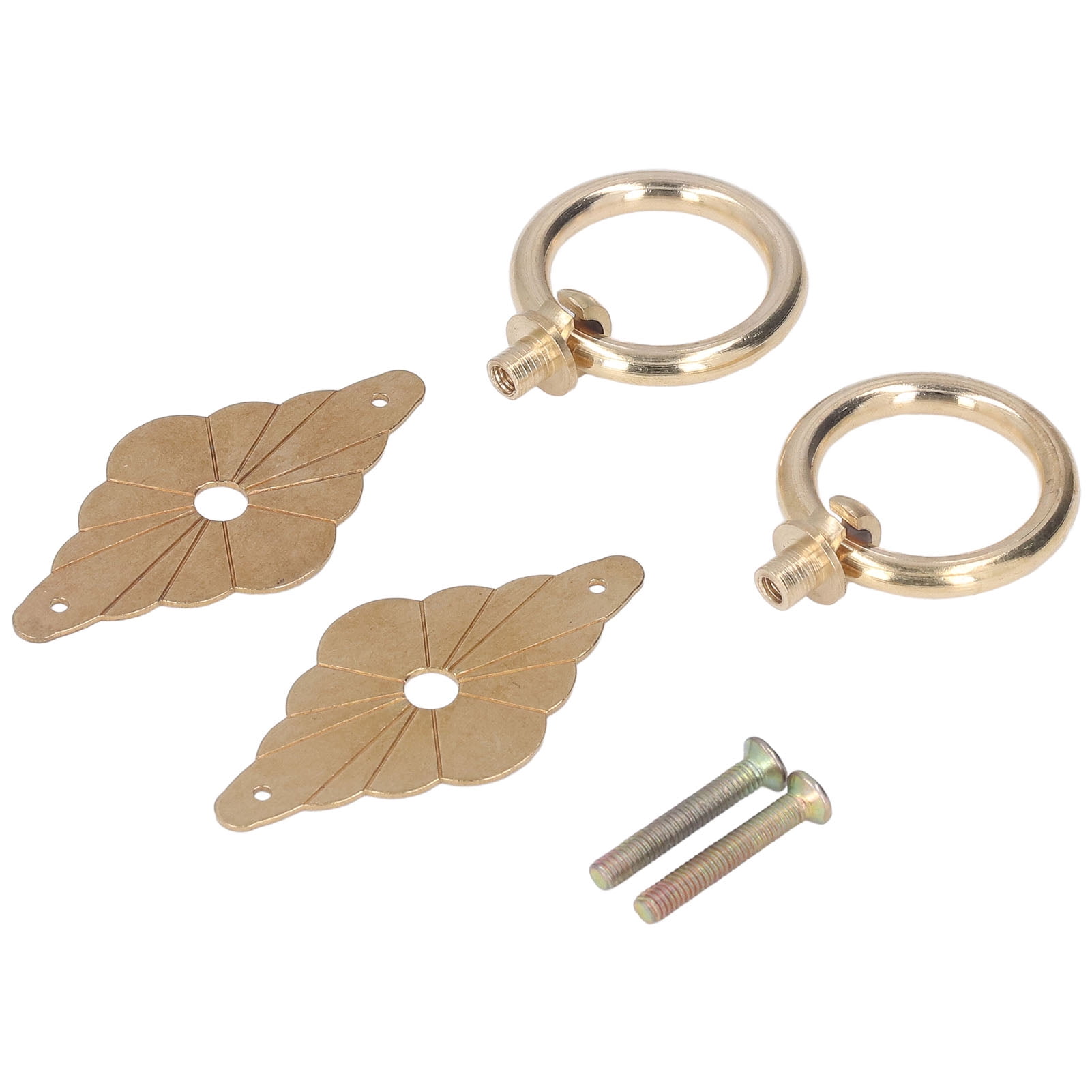 Vintage Brass Drawer Pulls, 2-Pack Antique Chinese Small Handle Rings ...