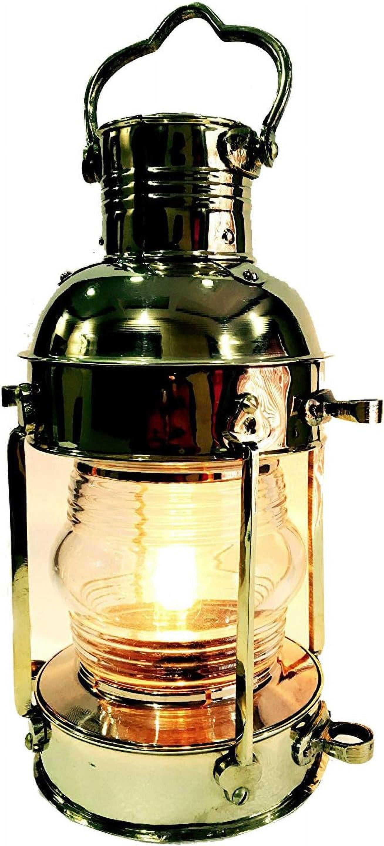 Vintage Brass Electric Lamp Maritime Ship Lantern Boat Light Decorative ...