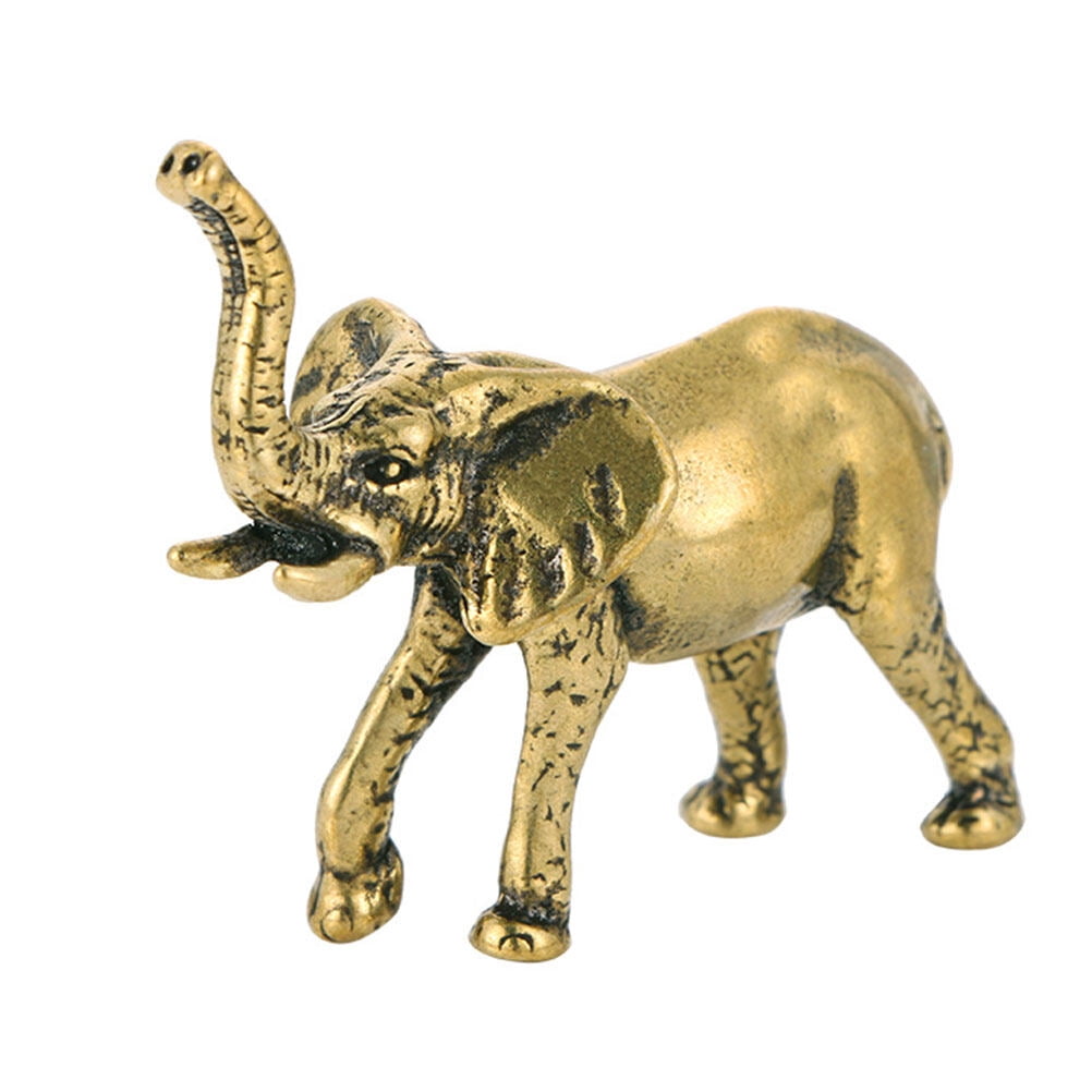 Vintage Brass Elephant Statue Brass Elephant Figurine Lifelike Animal ...