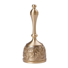 AUDeals Hand Bell Silver Steel Bell Ringing Bell with Handle Dinner ...