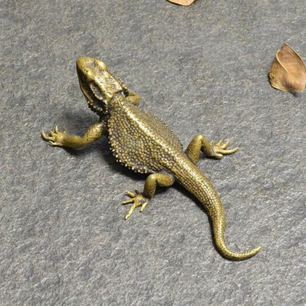Vintage Brass Lizard Figurine Statue Animal Figurines Toys House ...