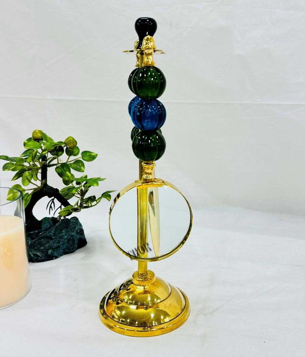 Vintage Brass Magnifying Glass with Stand,Letter Opener Marine Nautical ...