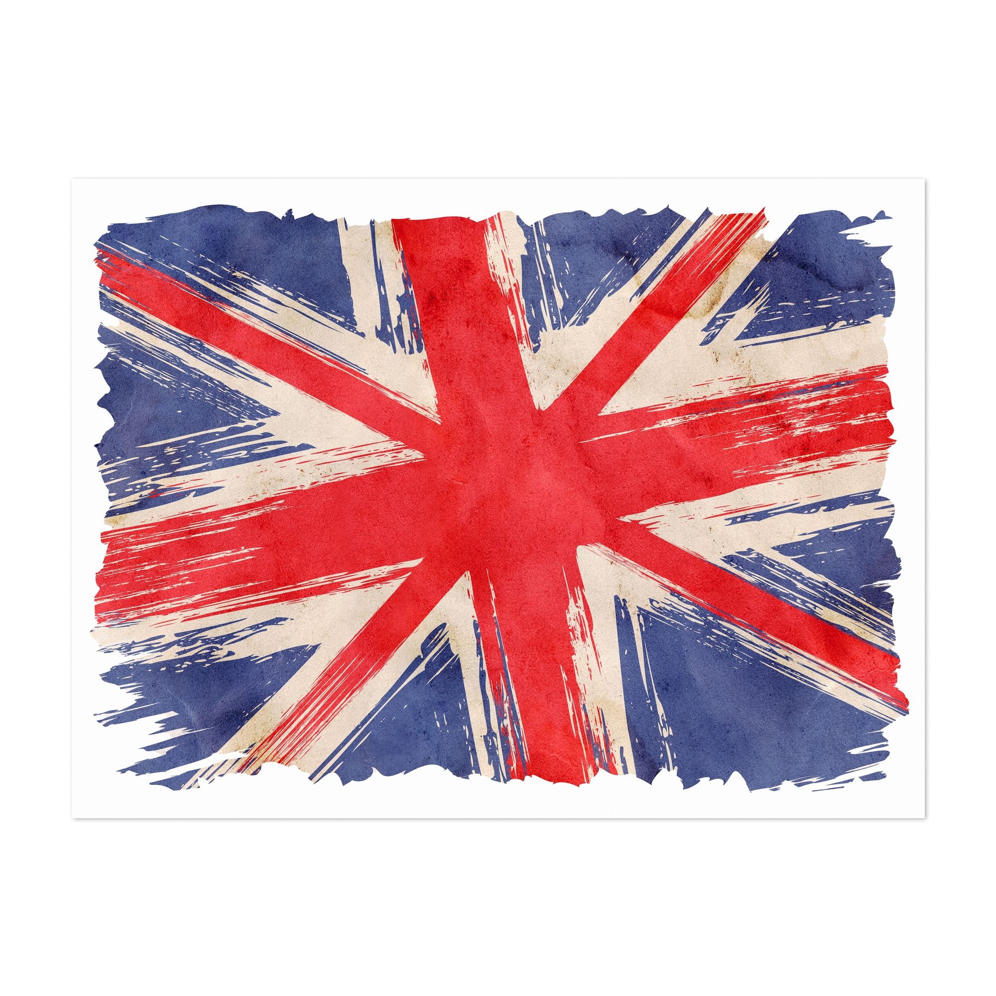 Vintage British flag. Flag of UK in grunge style. - London England ...