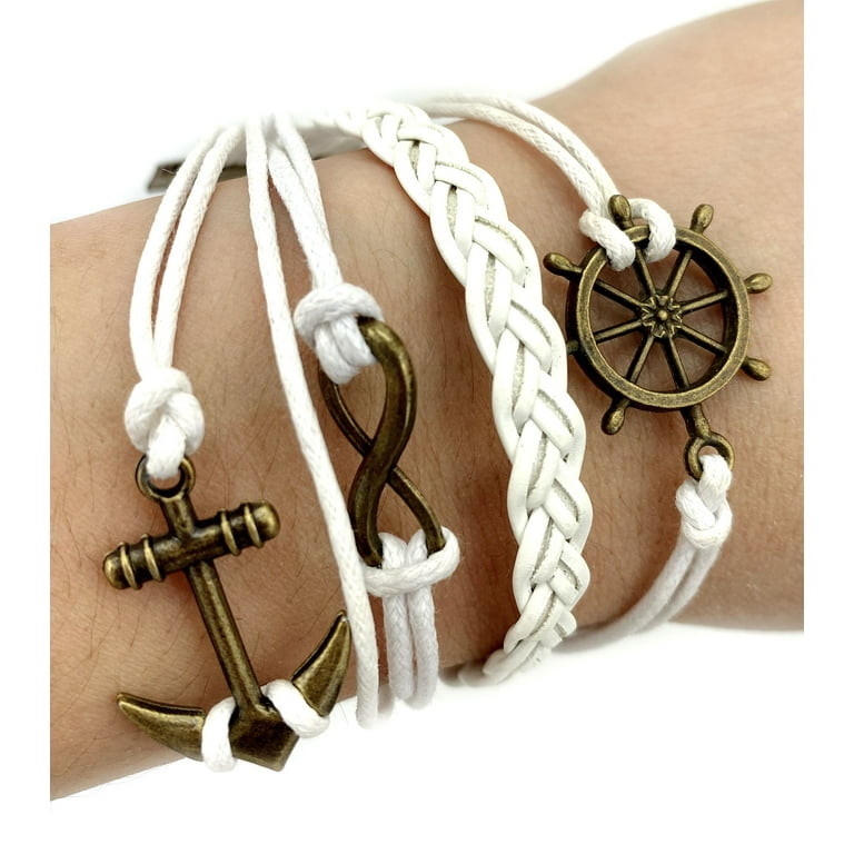 anchor infinity bracelet