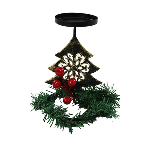 Vintage Bronze Christmas Candlestick, Metal Reindeer and Heart Table ...