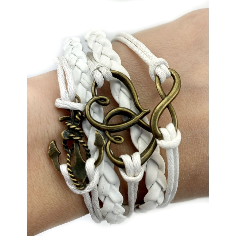 anchor infinity bracelet