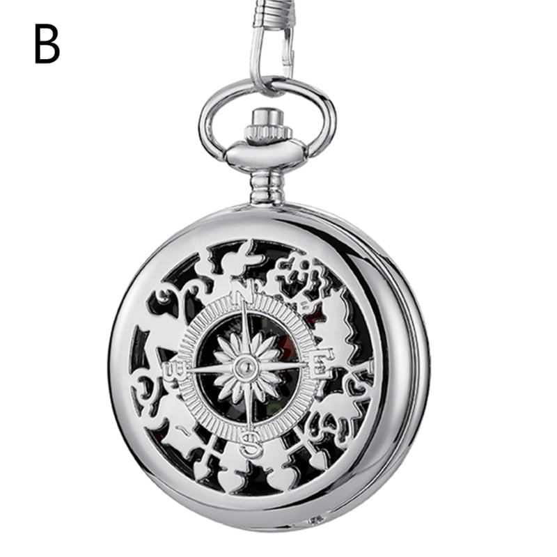 Vintage Bronze Flip Compass Pocket Watch Design Outdoor Hiking ...