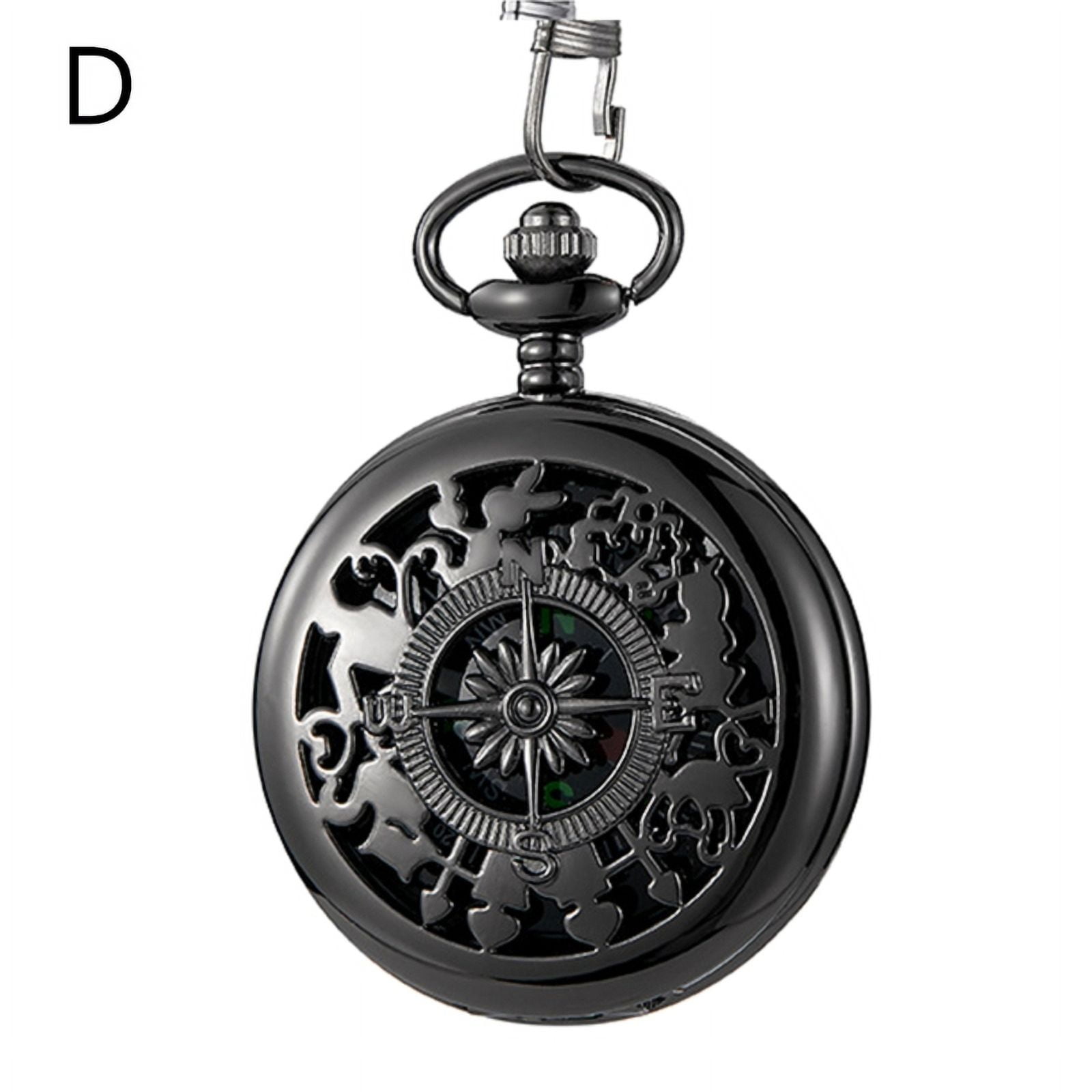 Vintage Bronze Flip Compass Pocket Watch Design Outdoor Hiking ...