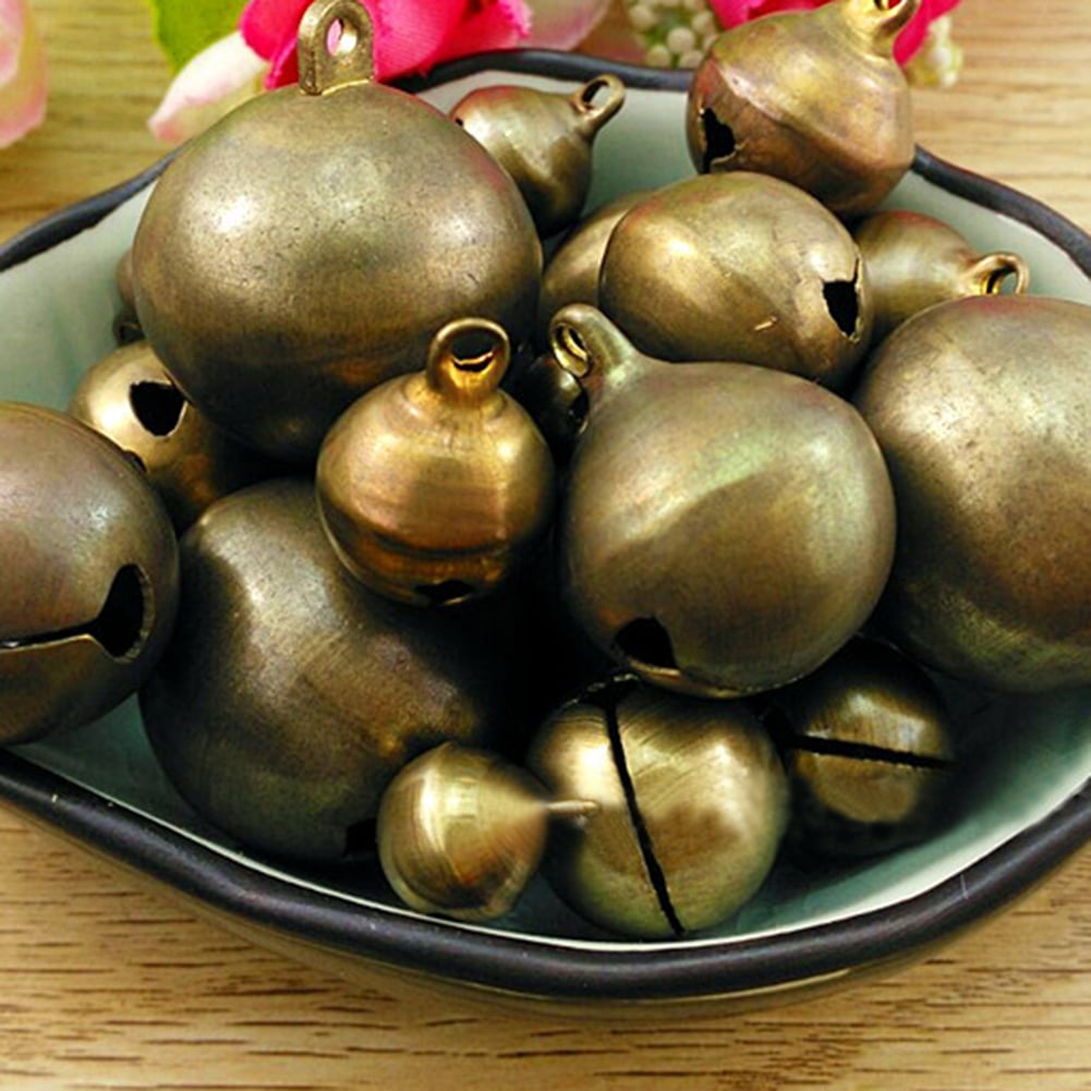 Vintage Bronze Metal Christmas Jingle Bells Charms for Festival DIY ...