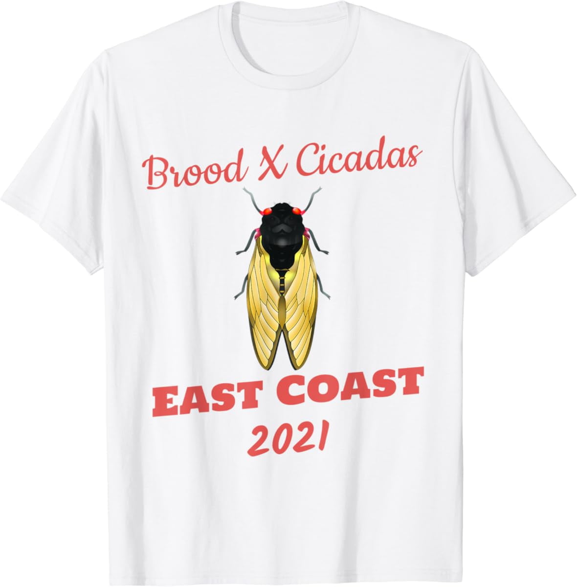 Vintage Brood X Cicadas East Coast 2021 Commemorative T-Shirt S-5XL ...
