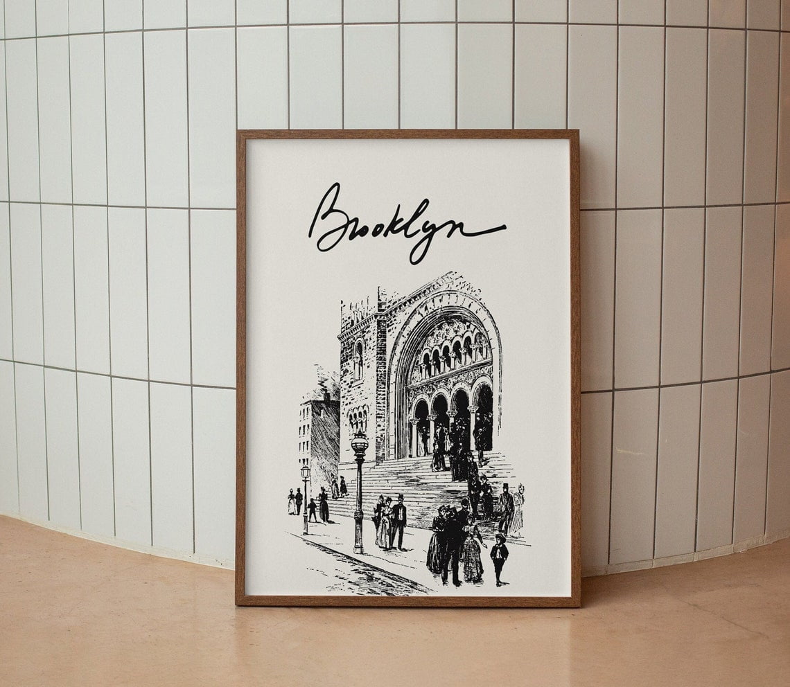 Vintage Brooklyn Art Print-Brooklyn Nyc Wall Art-Brooklyn New York ...