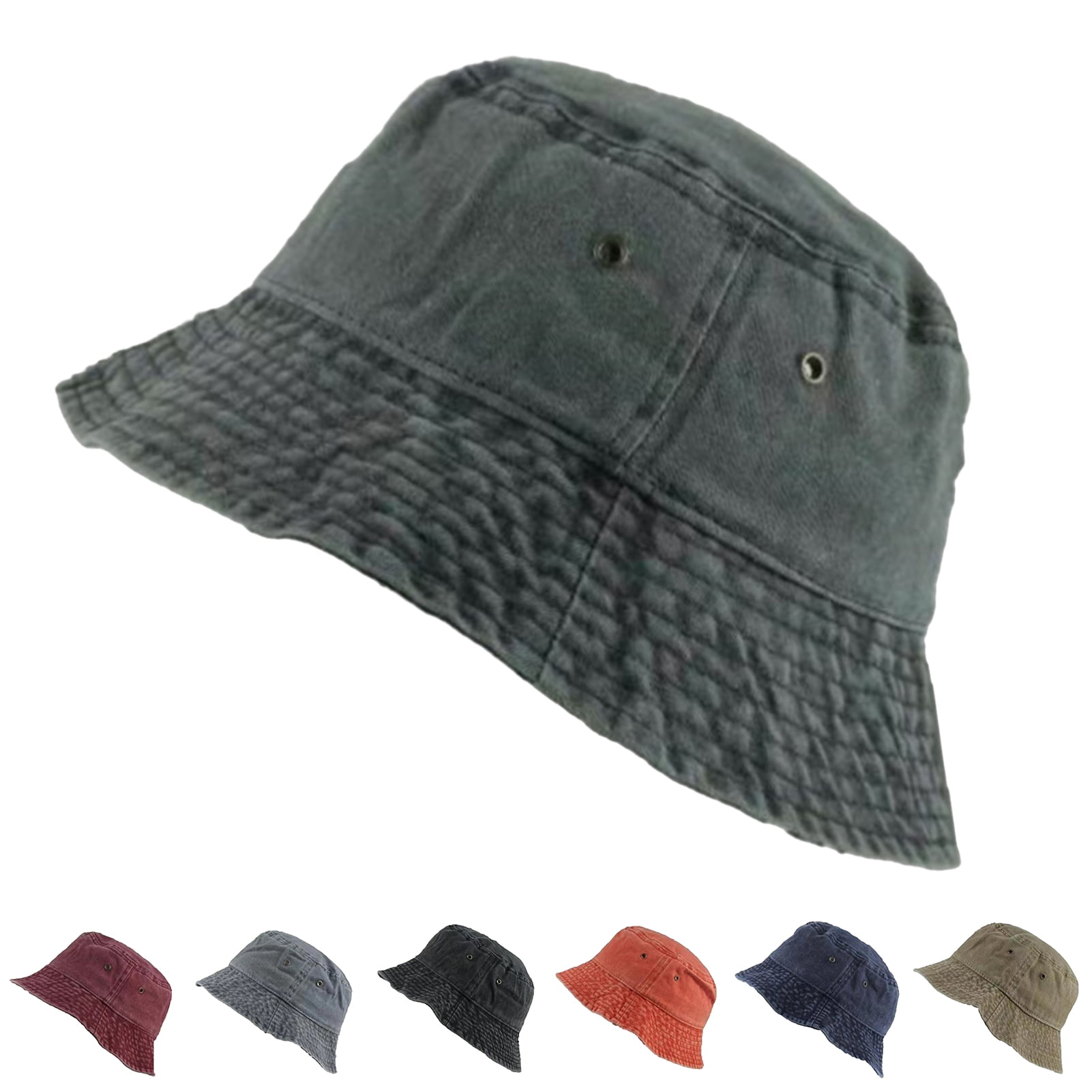 Vintage Bucket Hat - Unisex Denim Washed Basin Hat, Fashion Summer ...