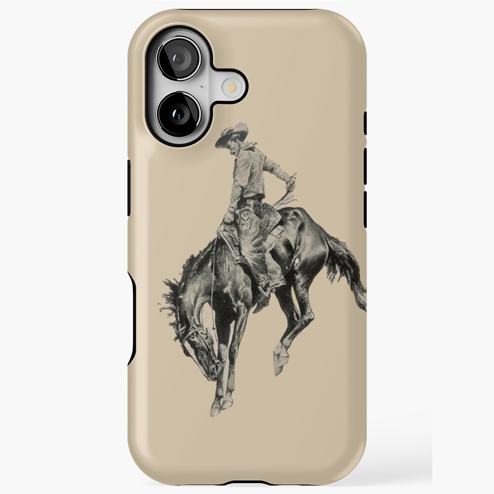 Vintage Bucking Bronco Retro Western Cartoon Illustration for 17/15/14 ...