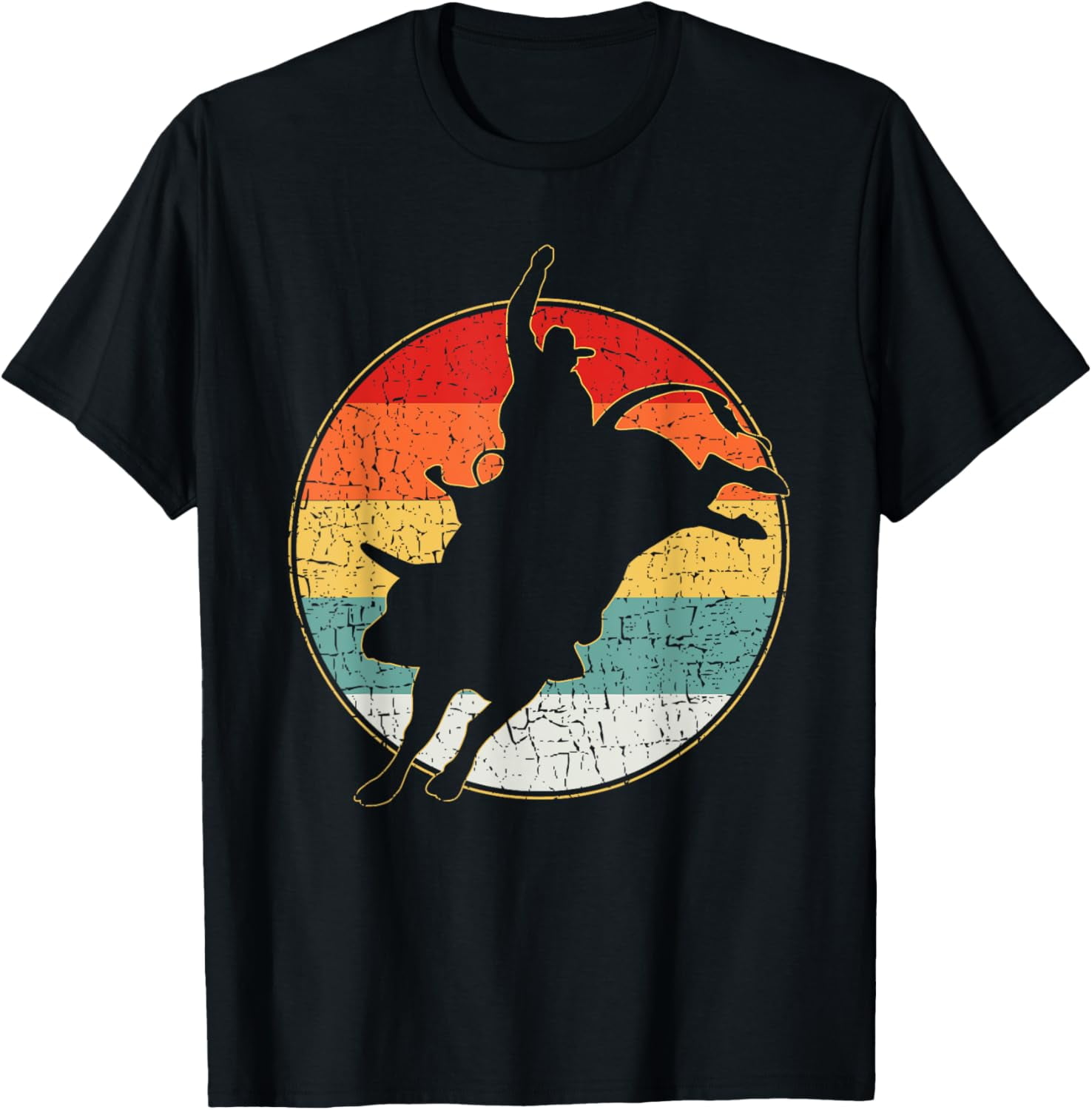 Vintage Bucking Bull Riding Rodeo Rider Western Country T-Shirt ...