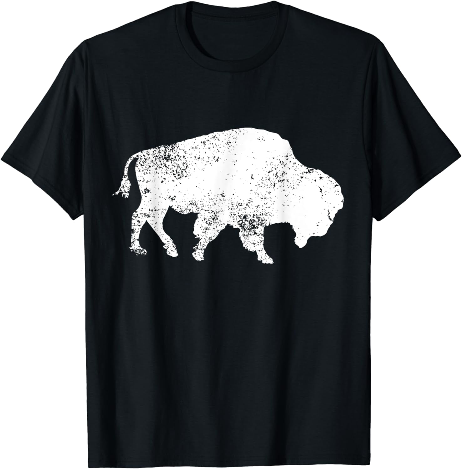 Vintage Buffalo Bison Print Design Distressed Bison T-Shirt - Walmart.com