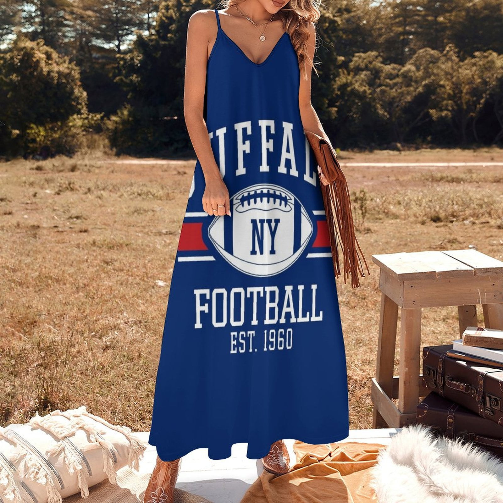 Vintage Buffalo New York NY Football Mafia Sports Gift Sleeveless Dress ...