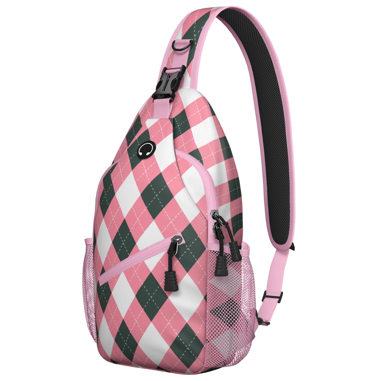 Vintage Buffalo Plaid Sling Backpack for Outdoor Travel, Lightweight ...
