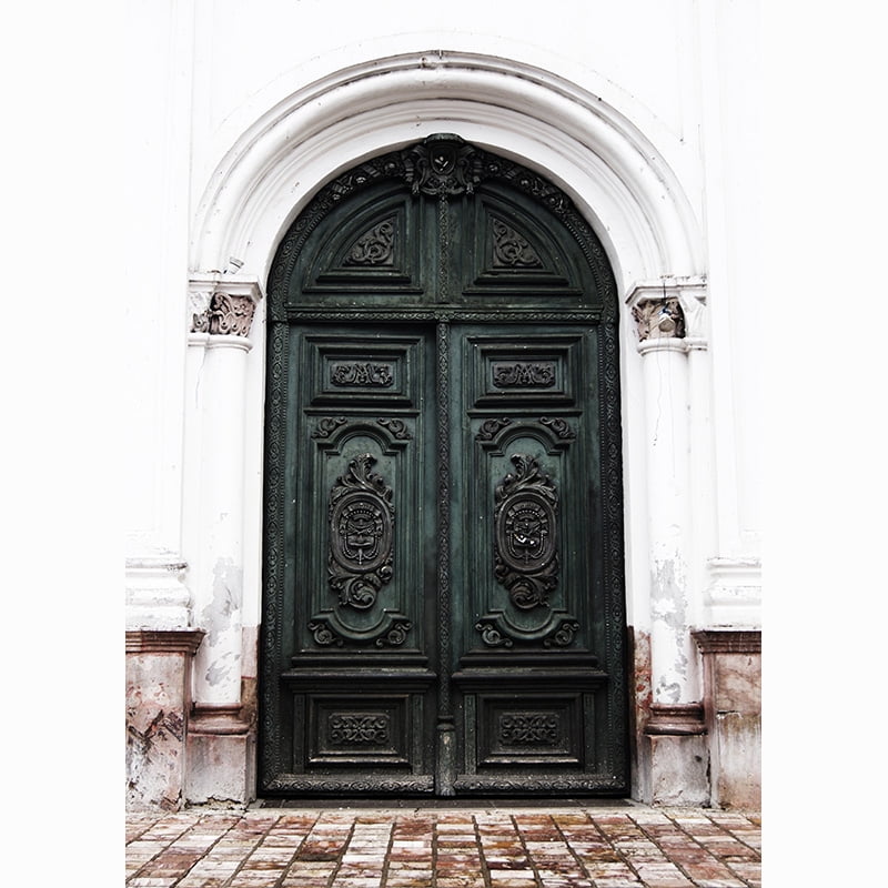 Vintage Building Brick Wall Wooden Door Photography Backdrops Children ...