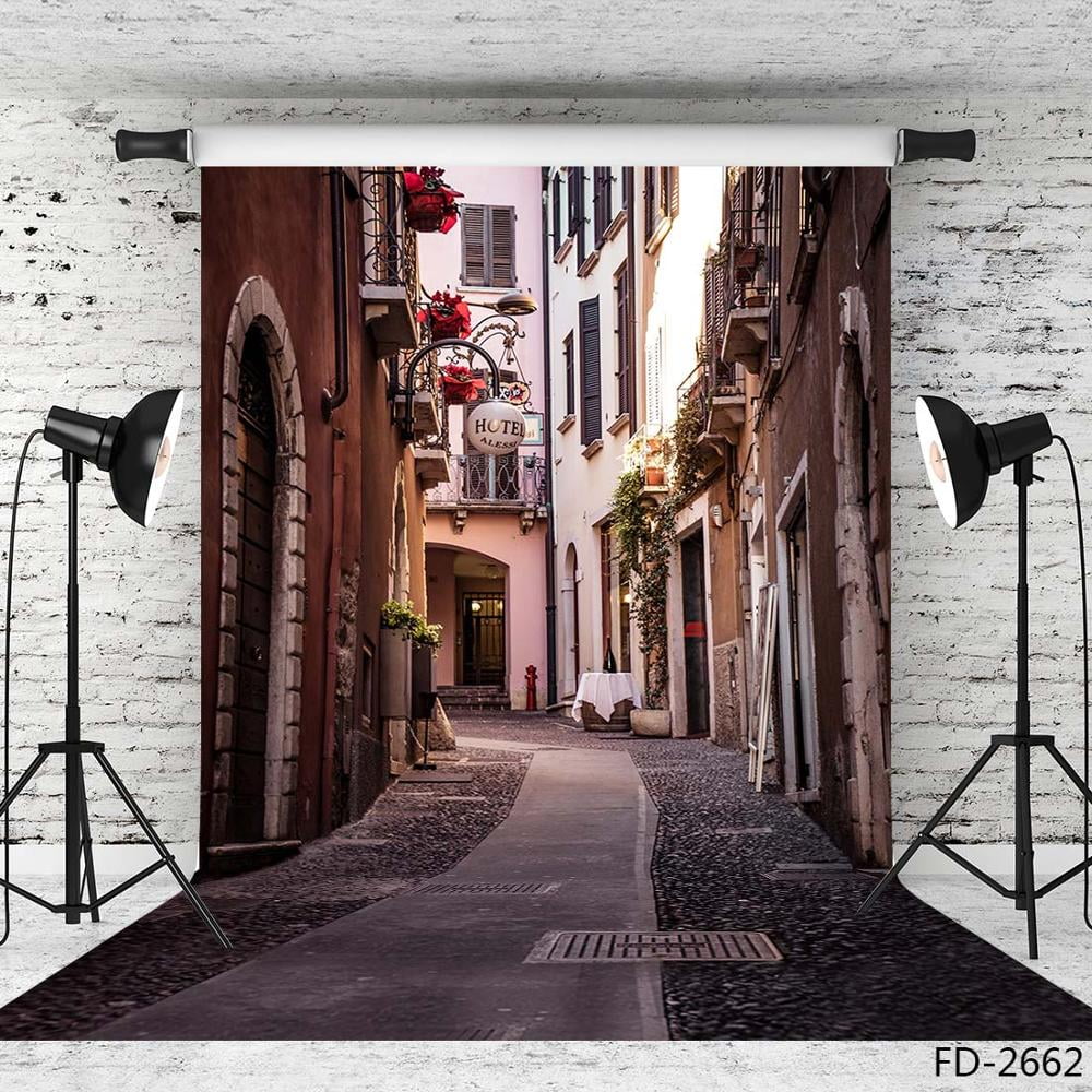 Vintage Building Street Photography Backdrop Computer Printed ...