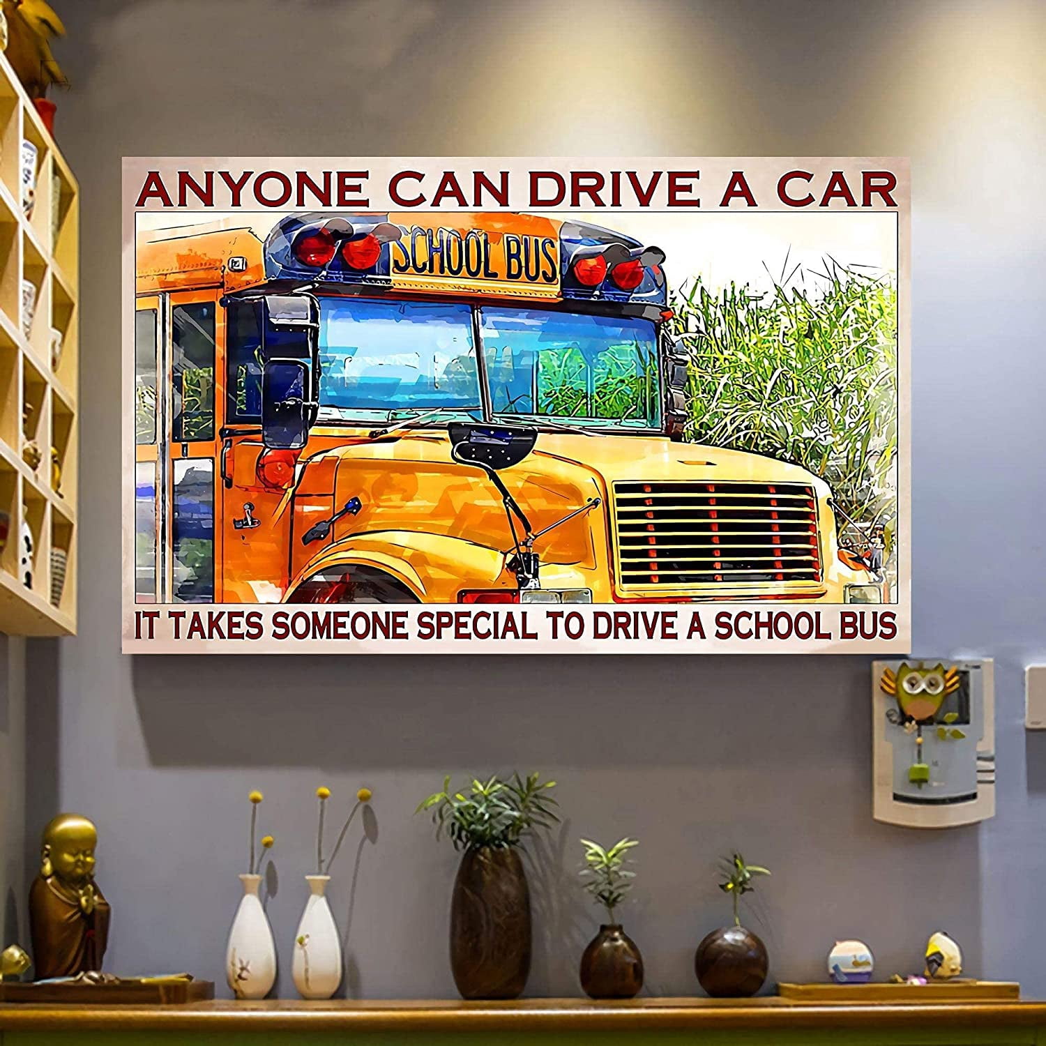 Vintage Bus Driver Tin Sign Anyone Can Drive A Car It Takes Someone ...
