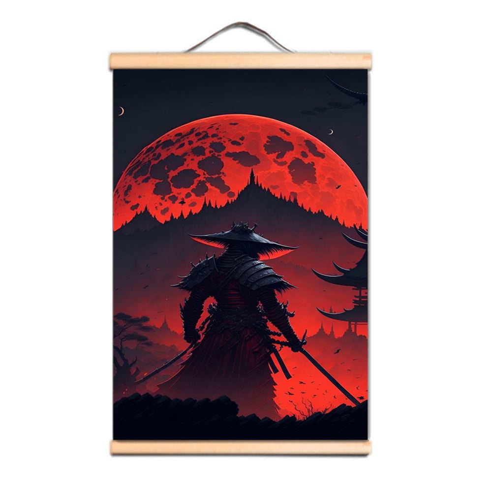 Vintage Bushido Tattoo Poster Scroll Painting Wall Chart Japan Samurai ...