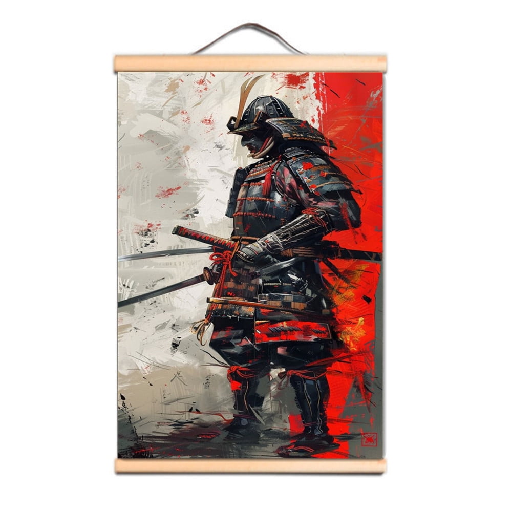 Vintage Bushido Tattoo Wall Art Poster Japan Samurai Scroll Painting ...